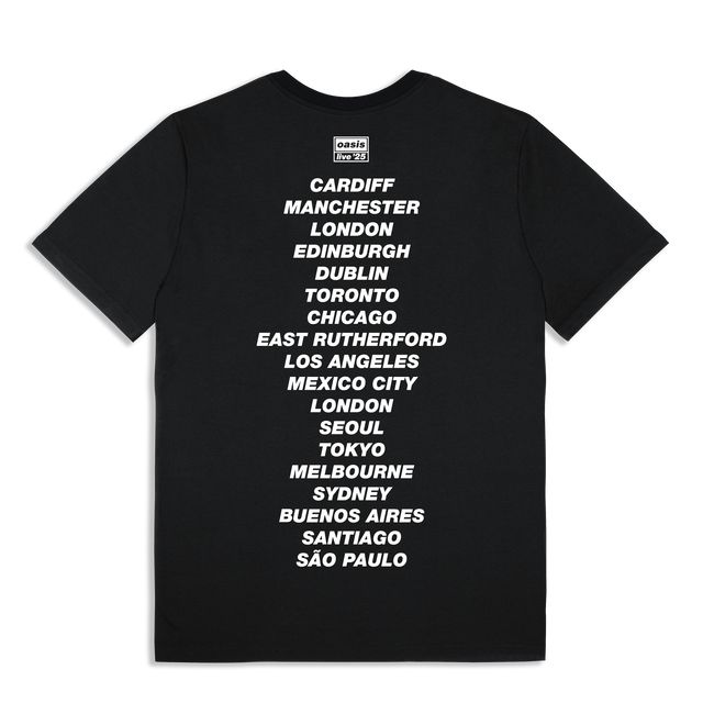 Live '25 Don't Look Back In Anger Cover T-Shirt Black – Oasis Live '25